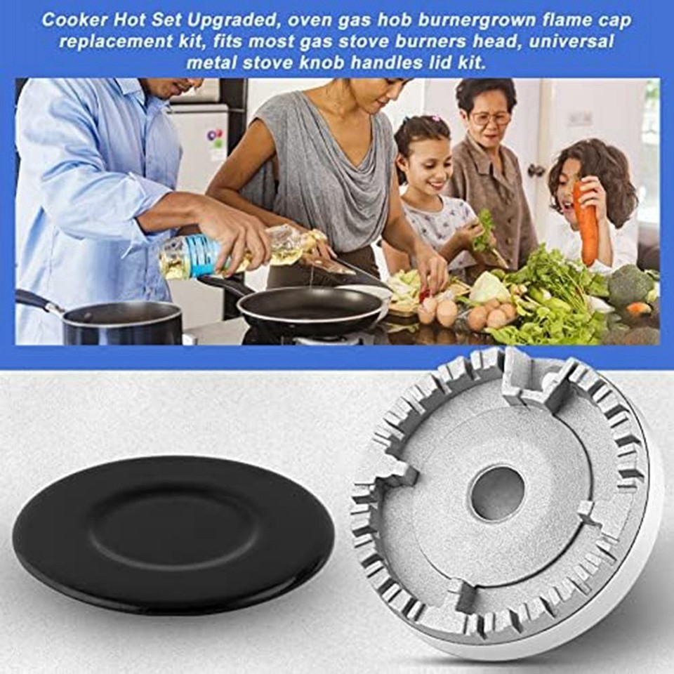 Universal Cooker Hat Set Gas Stove Burner Caps and Burner Head9135 | eBay