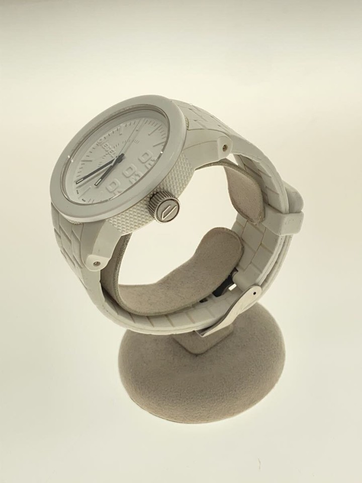 DIESEL DZ-1436 White Quartz Analog Watch Large Face Excellent Condition ...