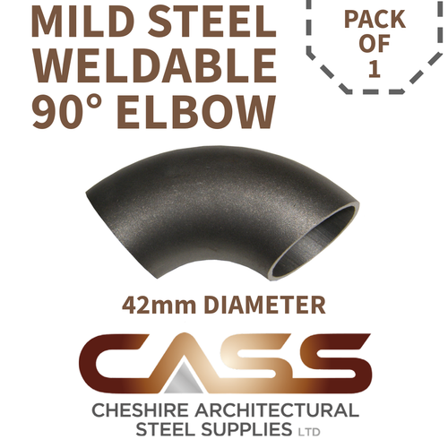 PACK OF 1 - MILD STEEEL WELDABLE 90° ELBOW - 42mm DIAMETER | eBay UK