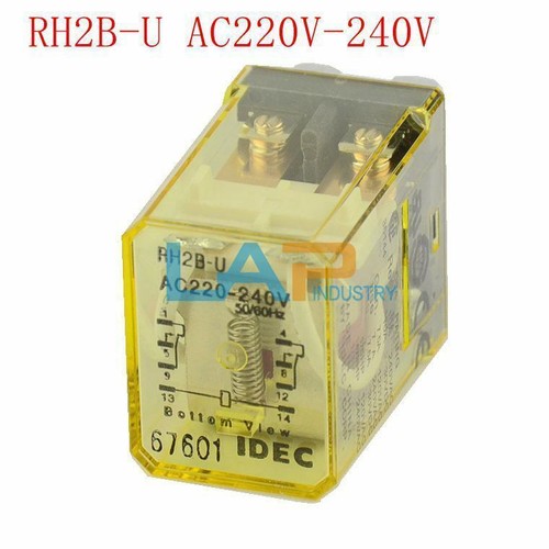 2PCS For IDEC intermediate relay RH2B-U-AC220V-240V 2 open 2 closed ...