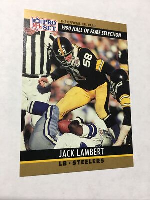 1990 Pro Set Hall Of Fame Jack Lambert Card | eBay