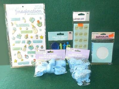 NEW! 1990's - 2000s BABY SHOWER FAVORS+3 DIMENSIONAL STICKERS - 6 ITEMS ...