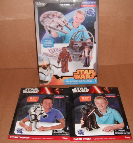 Lot of 3 Star Wars Paper Craft Model Kits | eBay