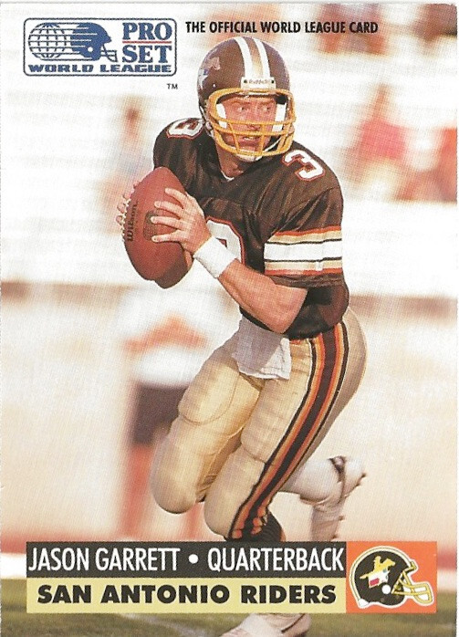 1991 Pro Set Jason Garrett WLAF Inserts #31 RC Rookie | eBay