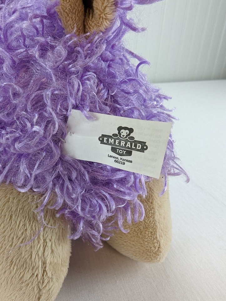 Emerald Toy Purple Beige Sheep Lamb Plush 9" Stuffed Animal 2011 Item ...