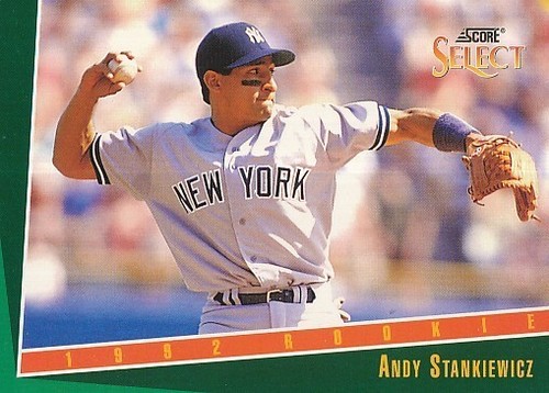 #279 NEW YORK YANKEES # ANDY STANKIEWICZ # BASEBALL CARD SCORE SELECT ...
