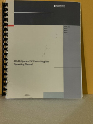 HP DC Power Supplies Models 6632A, 6633A, 6634A Operating Manual | eBay