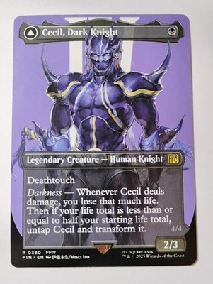 Cecil Dark Knight-Magic: The Gathering Final Fantasy Borderless Card ...