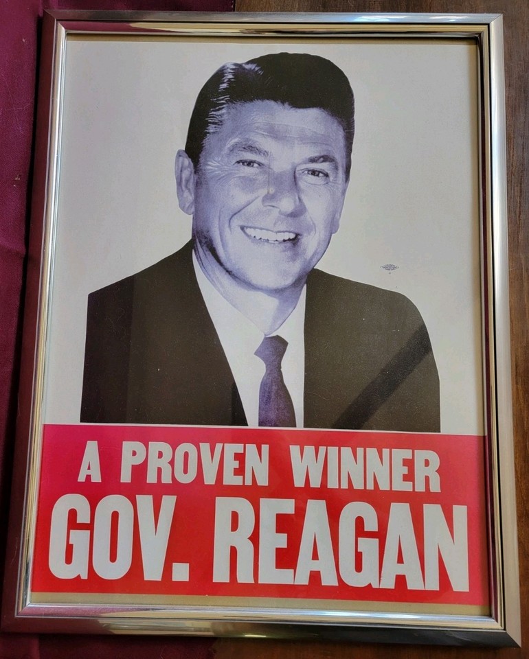 Ronald Reagan "A Proven Winner Gov. Reagan" Vintage Campaign poster ...