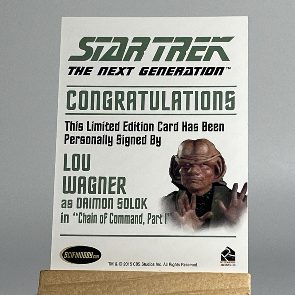 Lou Wagner As Daimon Solok 2015 Star Trek Next Generation Portfolio ...