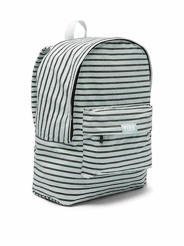 NEW Victorias Secret PINK School-Travel Canvas Backpack Book Bag Mint ...