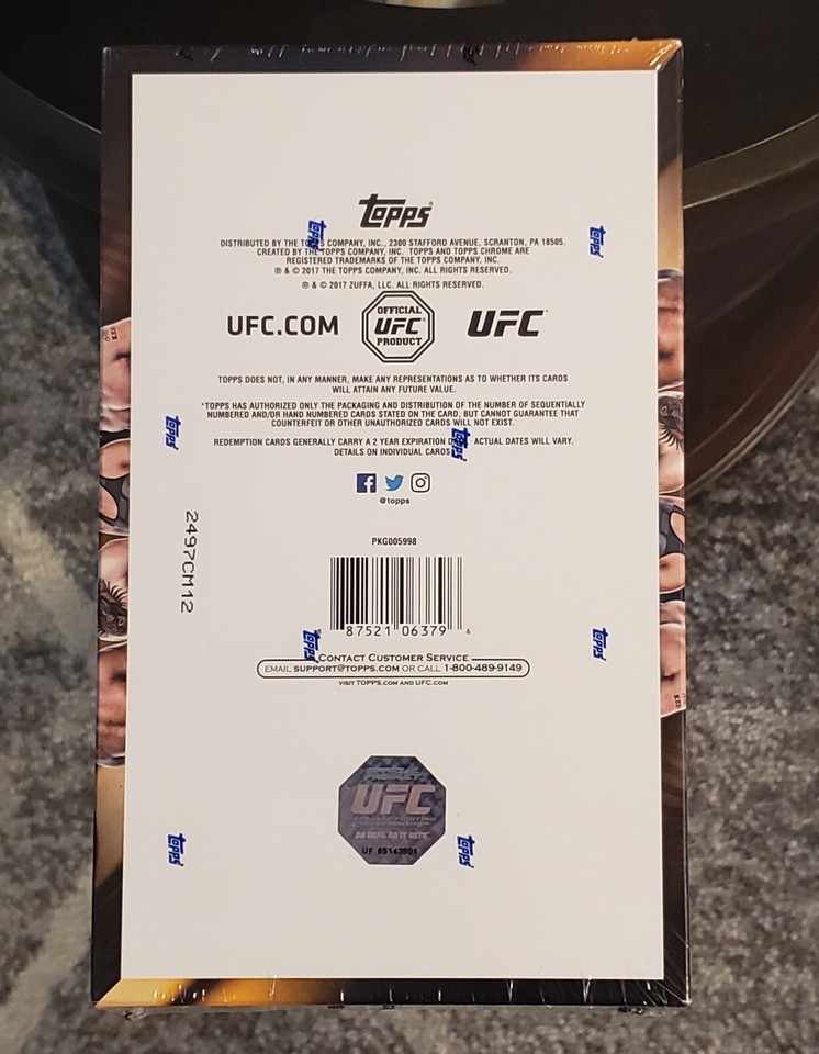 2017 TOPPS UFC CHROME HOBBY BOX FACTORY SEALED DEBUT 1ST YEAR | eBay