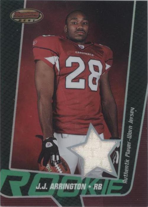2005 Bowman's Best - Rookie J.J. Arrington Green /599 (MEM, RC) for ...