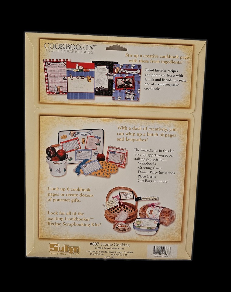 CookBookin' Recipe Scrapbooking Kit Home Cooking #807 NOS 61 Pcs ...