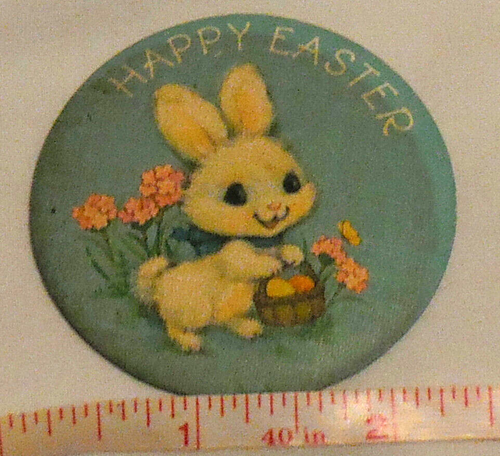 1979 Happy Easter Lapel Button Pin Hallmark Made USA VTG rabbit eggs ...
