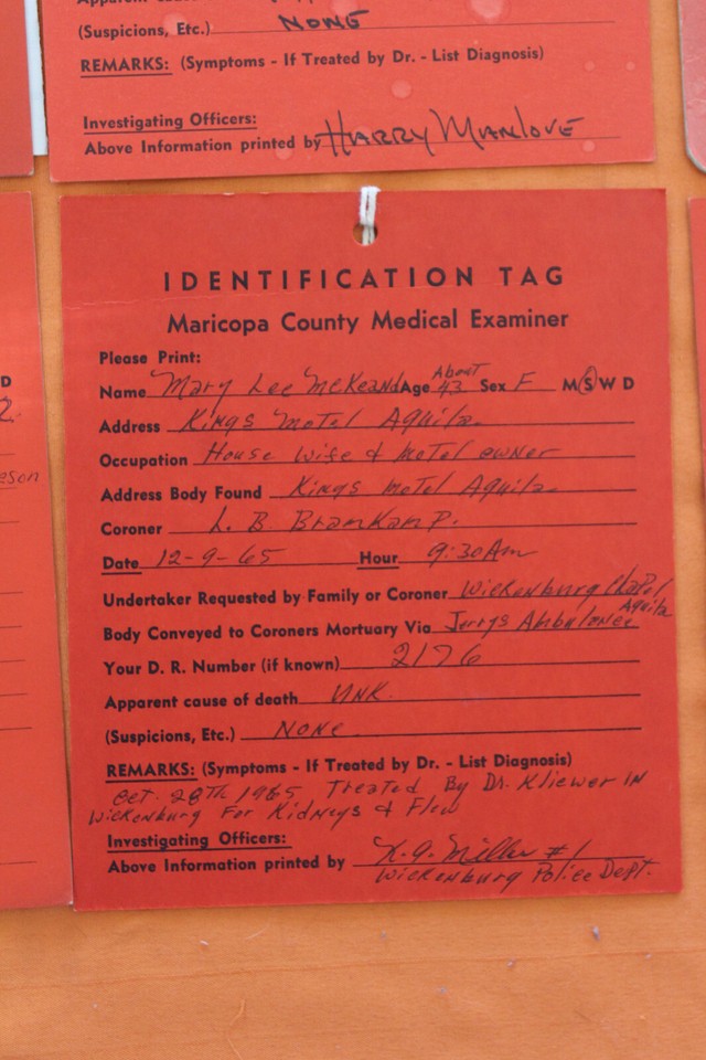 Vintage Maricopa County Medical Examiner ID Toe Tags Death Autopsy ...