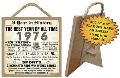 1976 A Year in History Birthday Fun Facts Sign Hang or Stand Great Gift ...