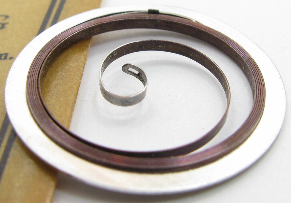 Illinois 12s 13s model 47336 watch Mainspring 1 piece T end brown ...