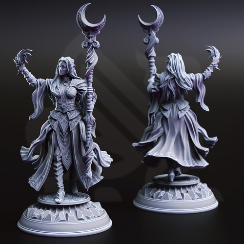 Kadna Drow Elf High Moon Priest Wizard Sorcerer Warlock Miniature | D&D ...