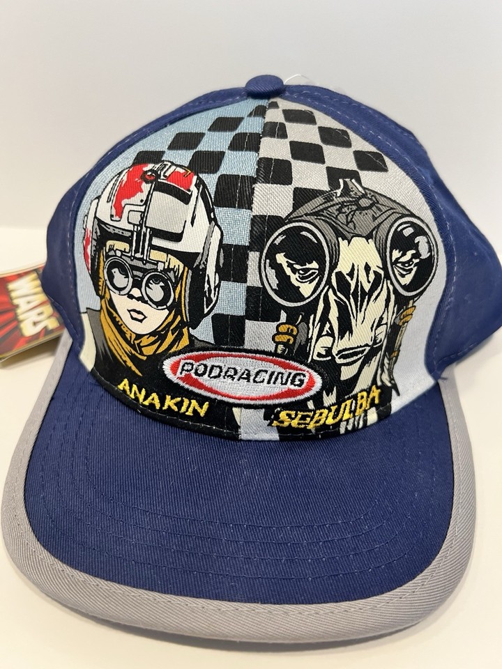 Vintage Star Wars Hat Cap Episode I Anakin Sebulba Podracing Colorblock ...