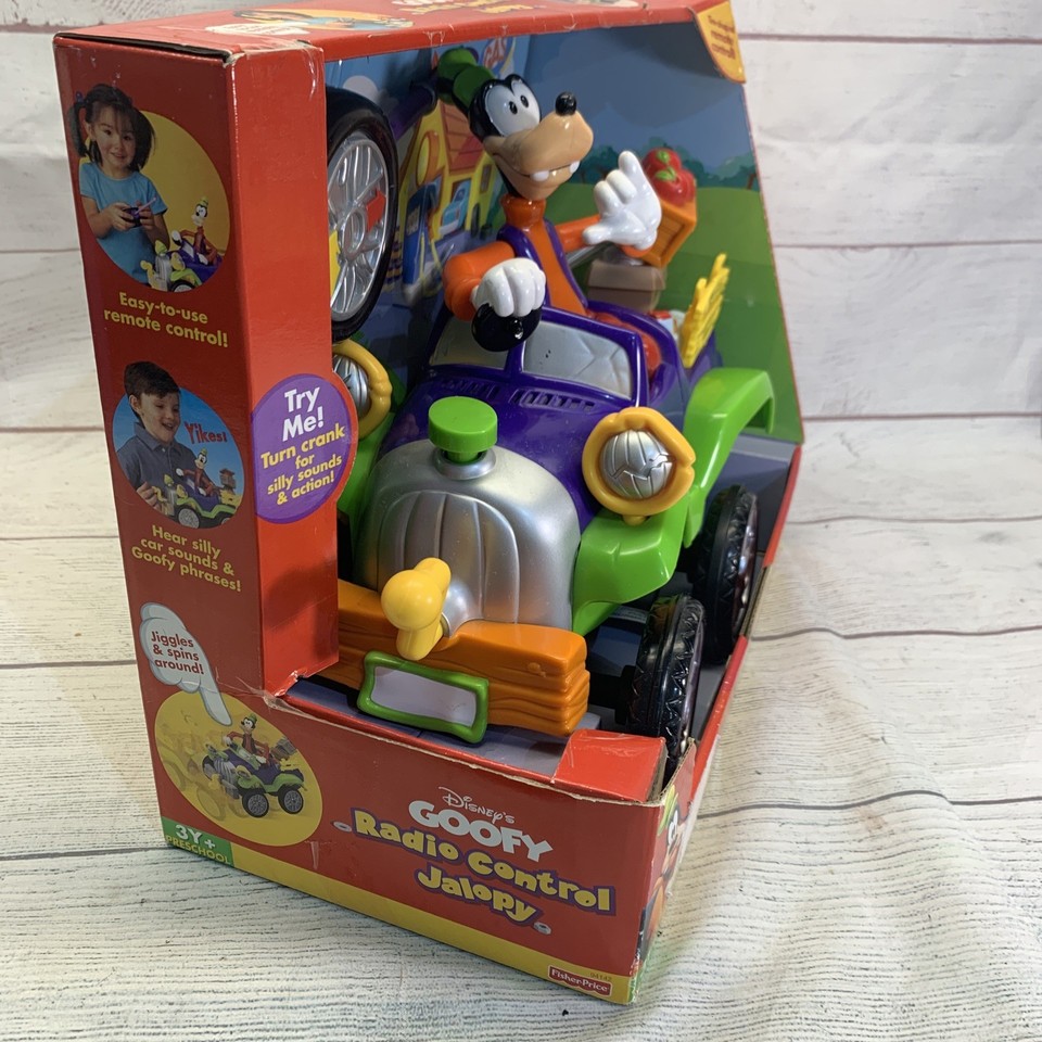 2000 Disney Goofy Jalopy Car w/Radio Remote Control Mattel Sound NEW In ...