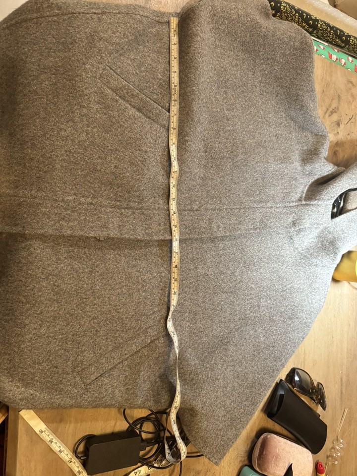 Eileen Fisher Coat Cape Womens Small Gray Taupe Alpaca Wool Oversized ...