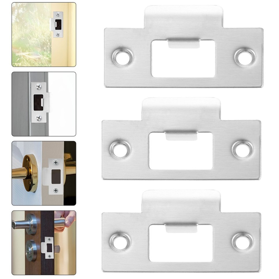 3 Pcs Cam Block Deadbolt Strike Plate Door Reinforced Catch ...