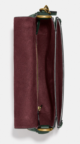 COACH Beat Leather Saddle Crossbody shoulder Bag Amazon Green C0749 BN ...