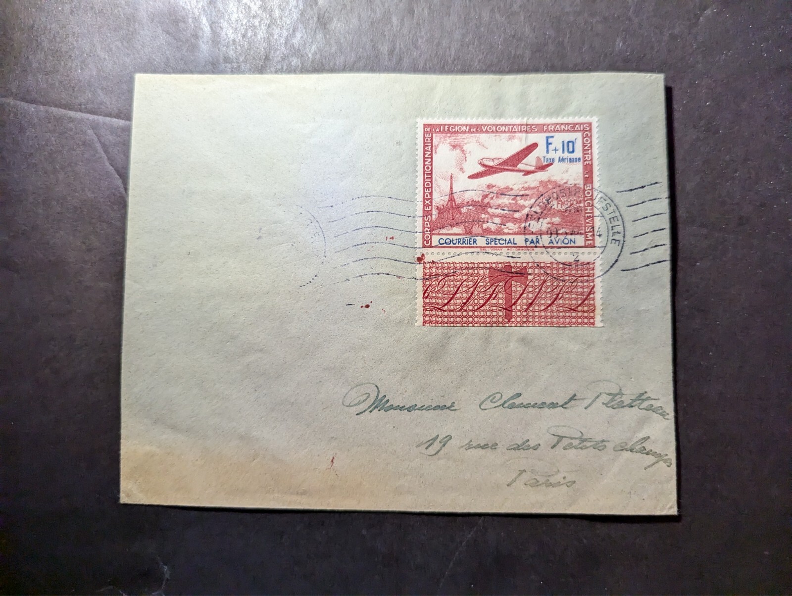1944 France WWII Feldpost LVF Legion of French Volunteers Cover to ...