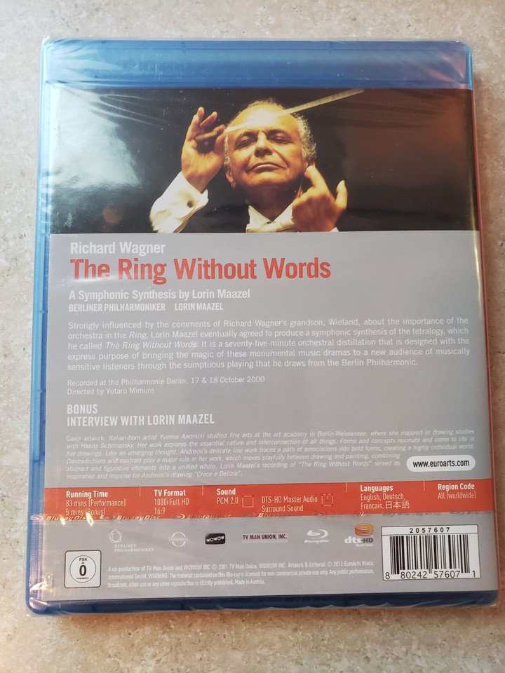 Wagner Lorin Maazel/Berliner Philharmoniker: The Ring Without Words Blu ...
