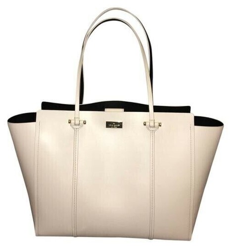 $428 KATE SPADE Tan Peddle Black Annelle Arbour Hill Large Leather ...