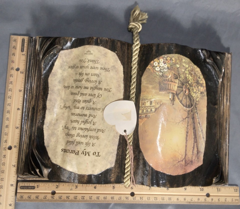Vtg '83 Books Of Love "To My Parents" Judith Bond Poem Decoupage Book ...