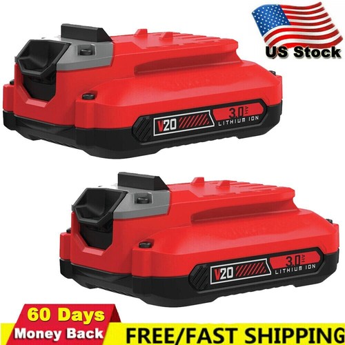 2-Pack 20V For Craftsman V20 20 Volt MAX Li-ion Battery CMCB204 CMCB202 ...