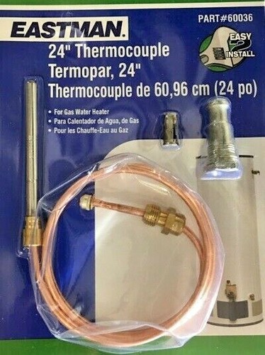 24" Universal Thermocouple for gas water heater, furnace, boiler ...