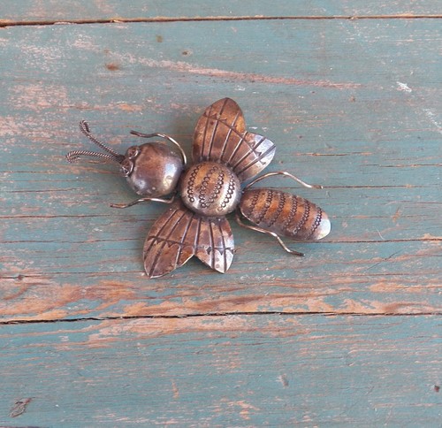Large Southwestern Silver Stamped Insect with Personality Hallmarked | eBay