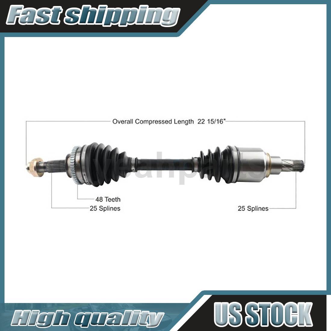 1 Front Left Driver CV Axle Joint Half Shaft Fits 2016 2017 2018 ...