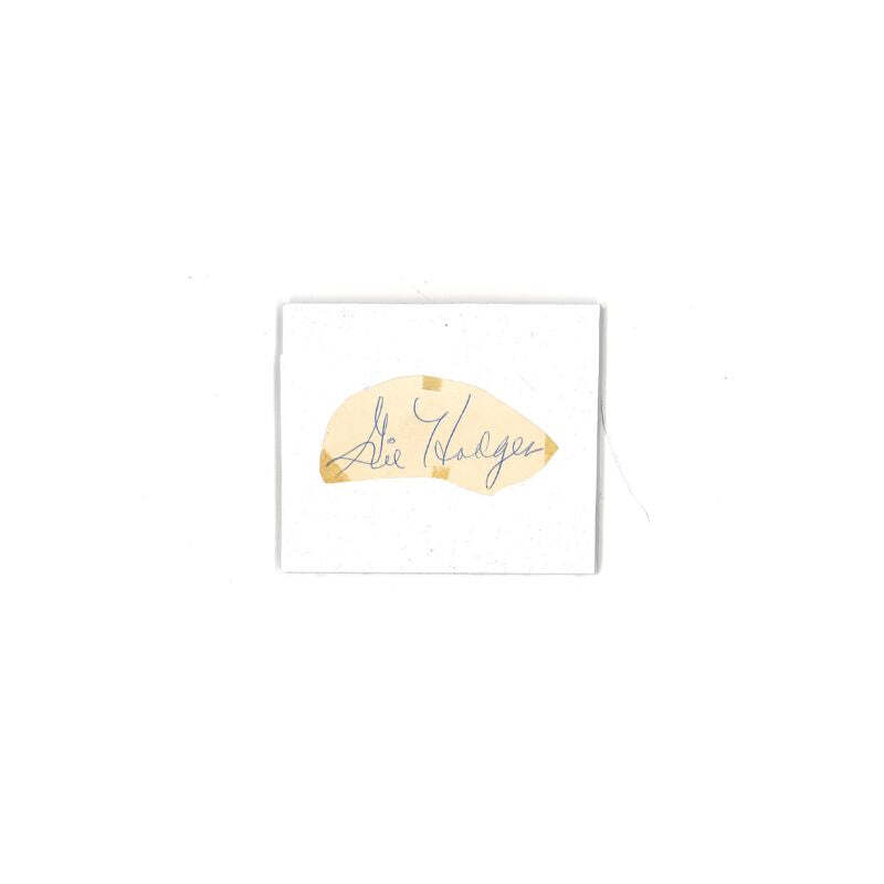 Gil Hodges Autographed Signed Dodgers Mets Hall Of Fame Cut Autograph ...