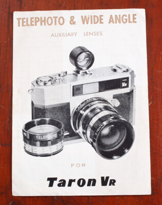 TARON VR TELE & WIDE AUX. LENS INSTRUCTIONS/131450 | eBay
