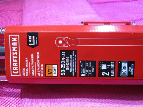 Craftsman CMMT99436 1/2 inch Drive Digital Torque Wrench 885911610285 ...