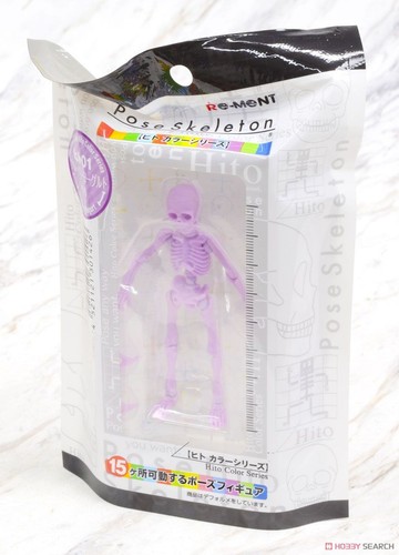 NEW Re-Ment Miniature Pose Skeleton Human (05) Blue Berry Purple RARE ...