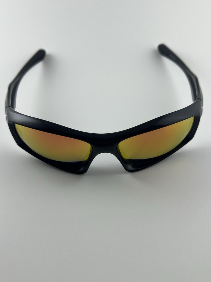 Oakley Monster Pup Polished Black Ruby Iridium Lens Chrome Icons Dog 12 ...