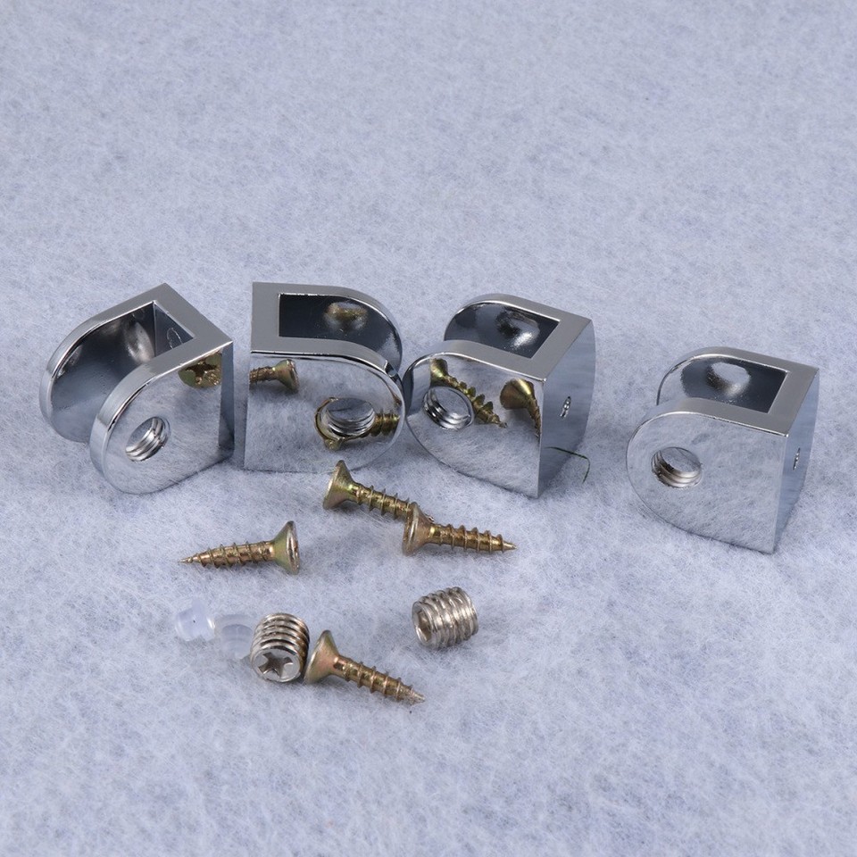 4 Pcs Glass Railing Corner Clamp Fixing Brackets Stainless Steel Clamps ...