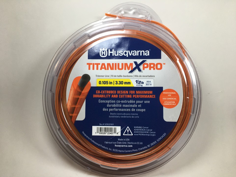 Husqvarna 529337611 Titanium XPro Round Trimmer Line 115' 1/2lb Spool ...