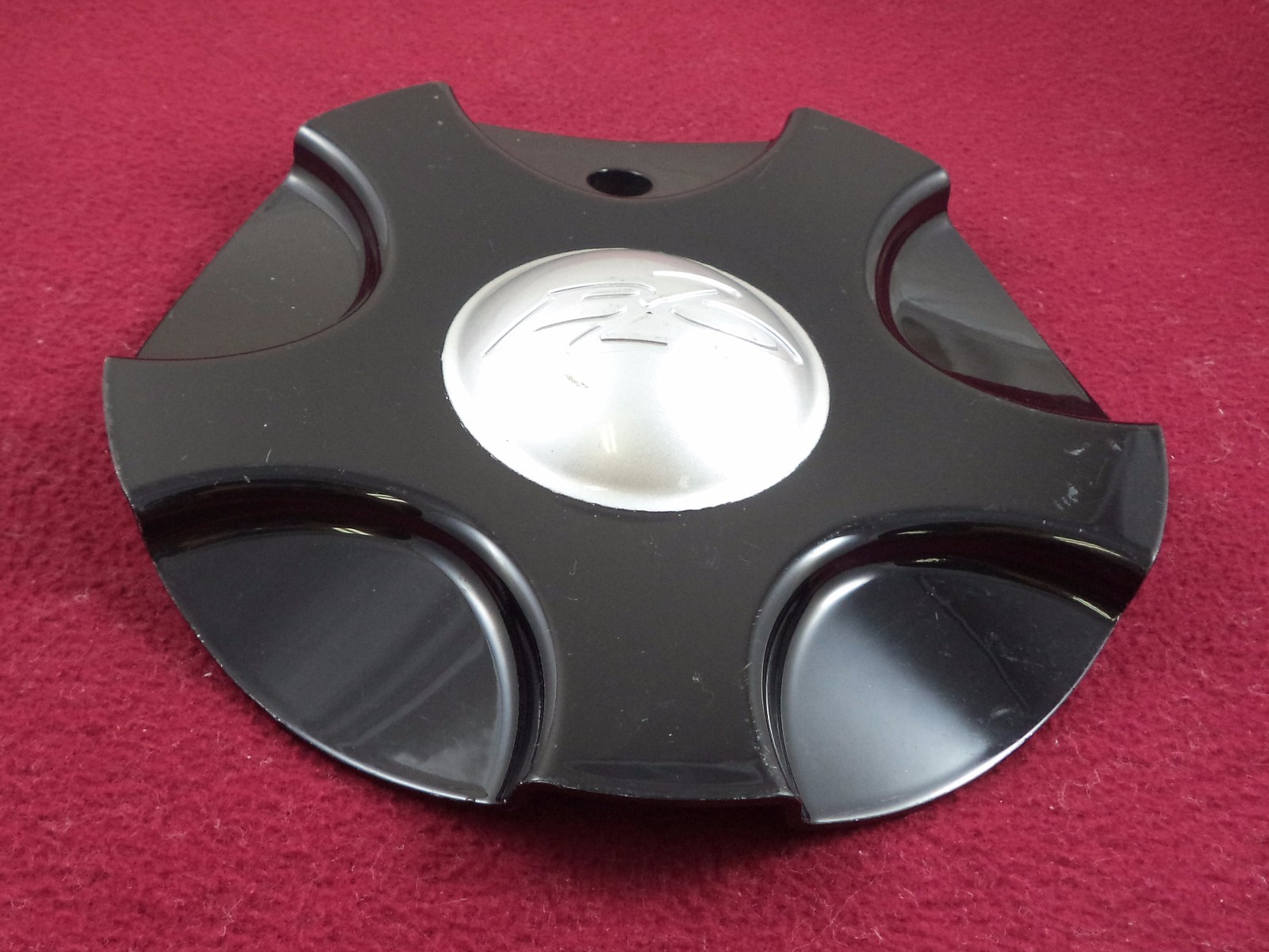 BZO Wheels Gloss Black / Silver Custom Wheel Center Caps Set of 2 ...