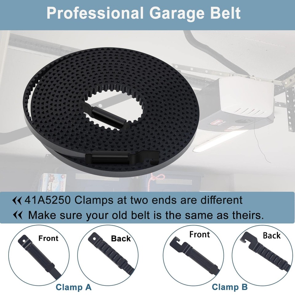 Drive Belt 41A5250, 237'' Garage Door Openers Belt 41ab050-2 for 7ft ...