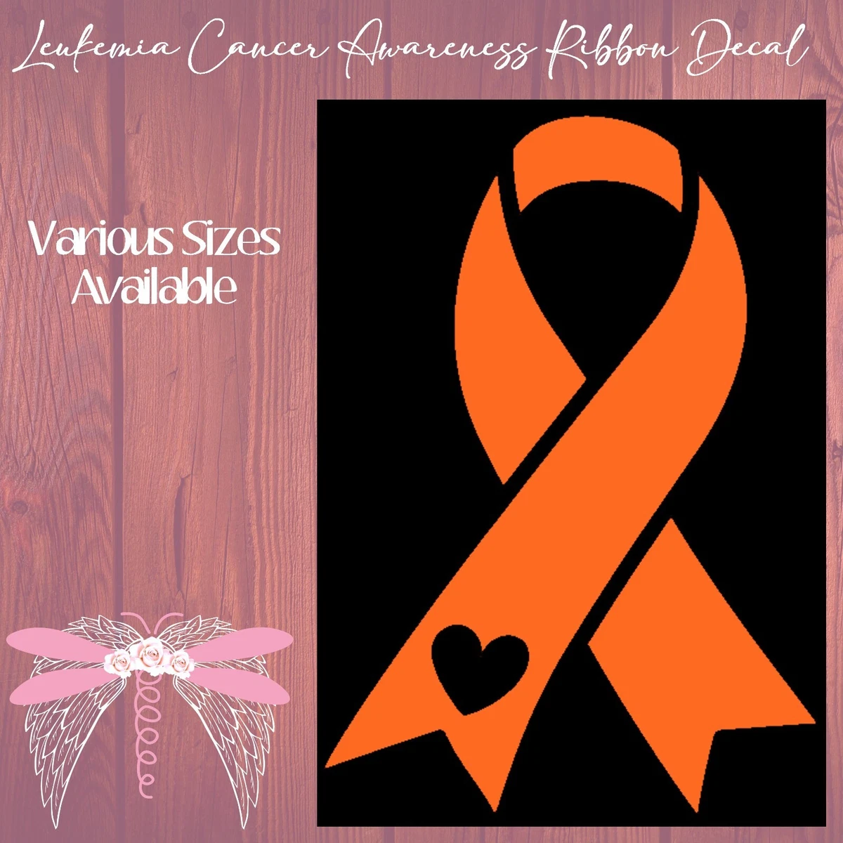 Leukemia Ribbon Heart