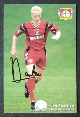 3151 Carsten Ramelow Bayer Leverkusen 1997/98 Autogrammkarte original ...