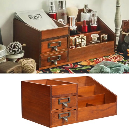 Desktop Makeup Organiser Cosmetic Jewellery Drawer Storage Case Holder ...