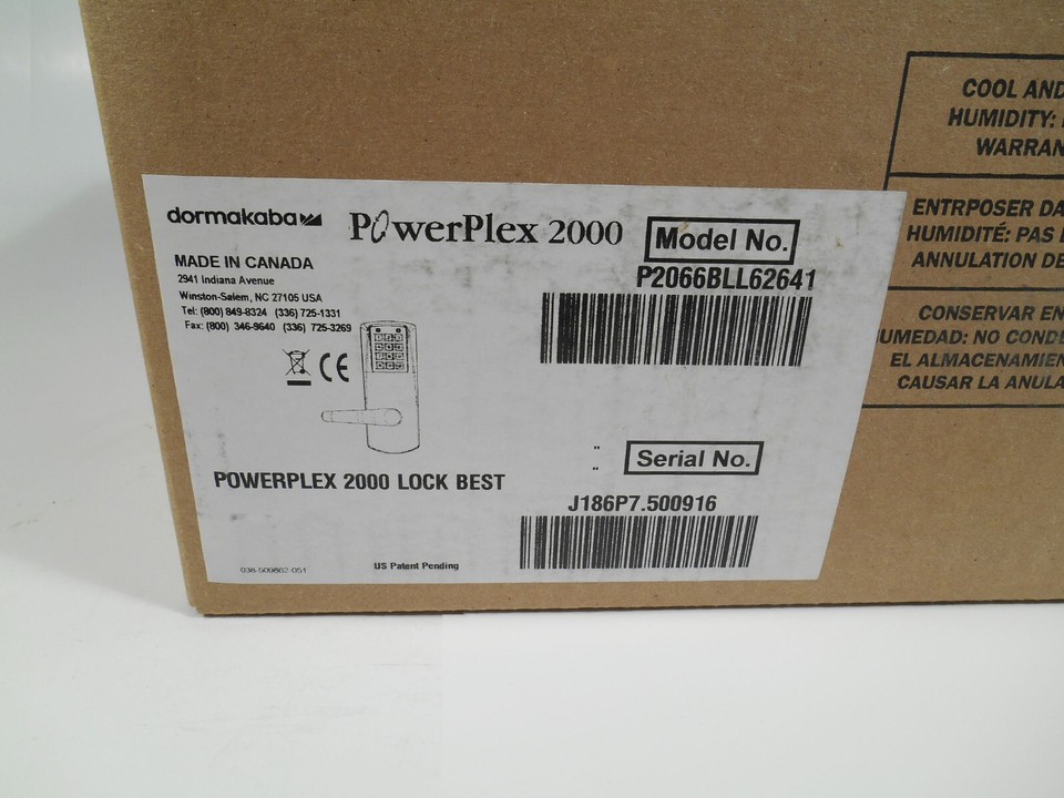 Dormakaba Powerplex 2000 Electronic Lockset P2066BLL62641 | eBay