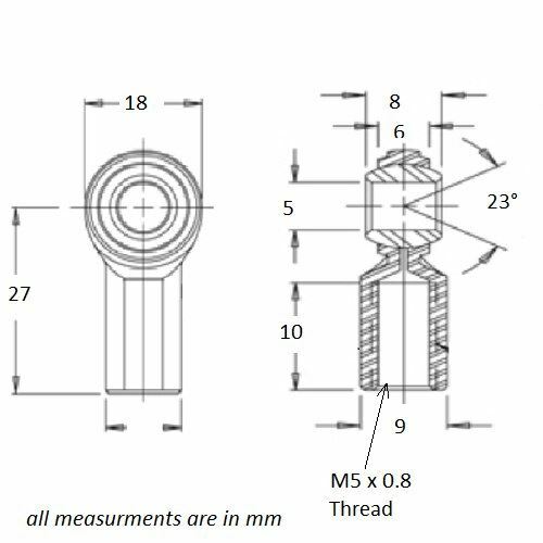M5 x 0.8 Ball Joint Rod End | eBay
